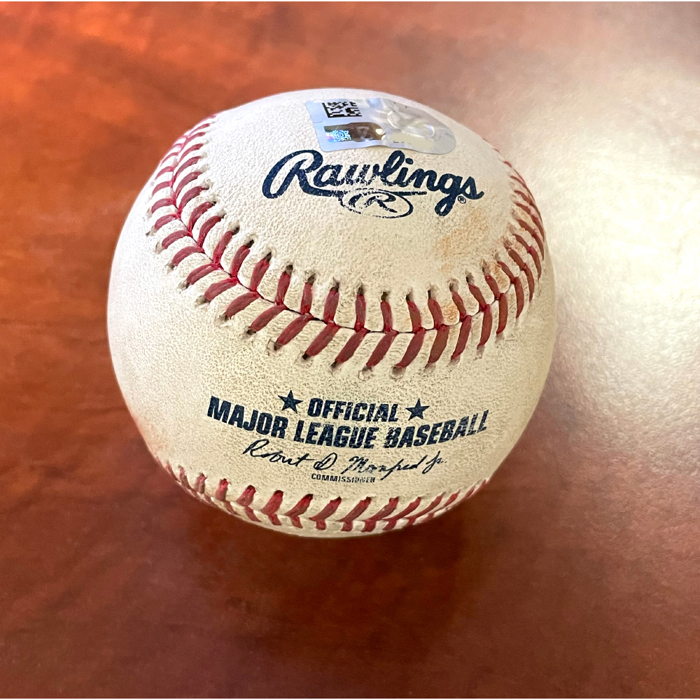 Game-Used Baseball: P: Jared Shuster | B: Brent Rooker 2B (9) (Btm 6 ...