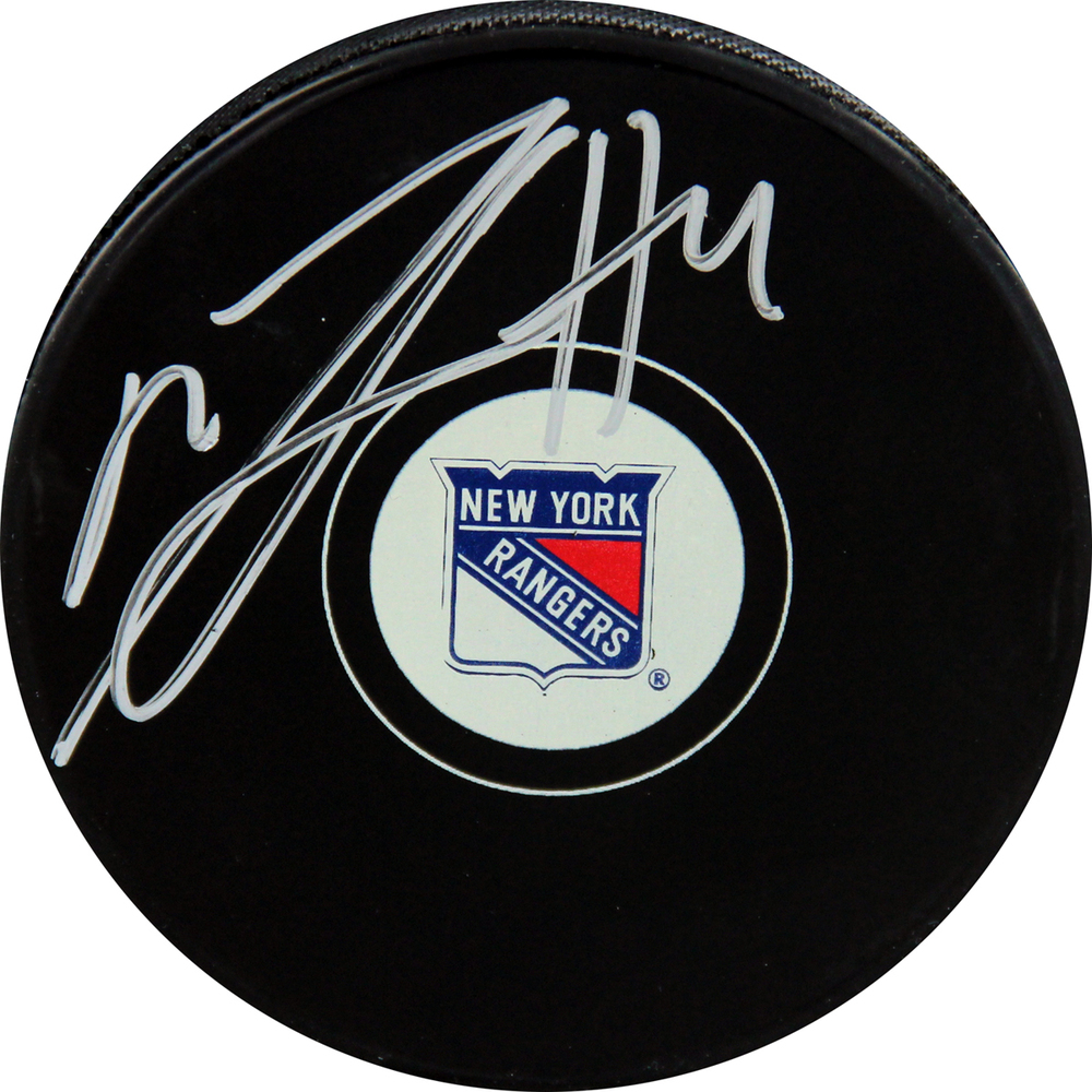 Michael Del Zotto Signed New York Rangers Puck - NHL Auctions