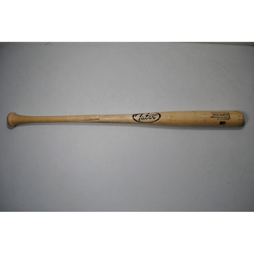 Nick Kurtz Game-Used Broken Bat - Natural Tater Bats TB-RA13-N - 8/3/25 ...