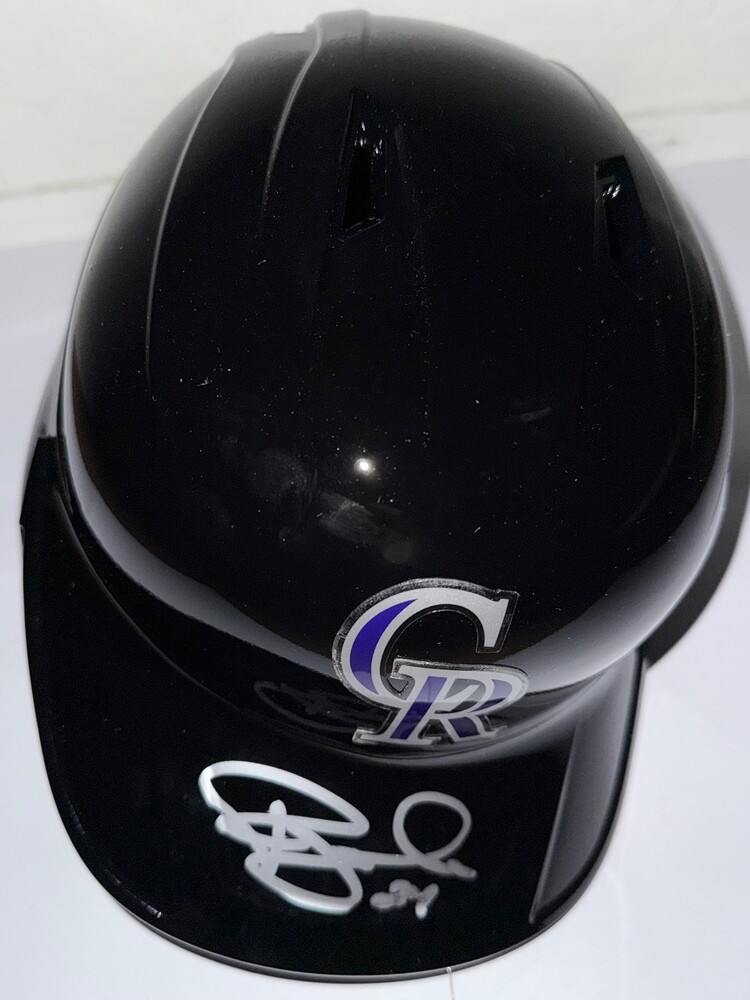 Ryan McMahon Autographed Rockies Helmet | MLB Auctions