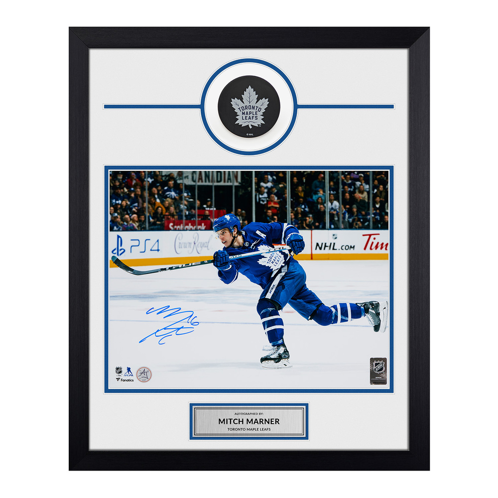 Mitch Marner Toronto Maple Leafs Signed Shooter 20x24 Puck Frame - NHL ...