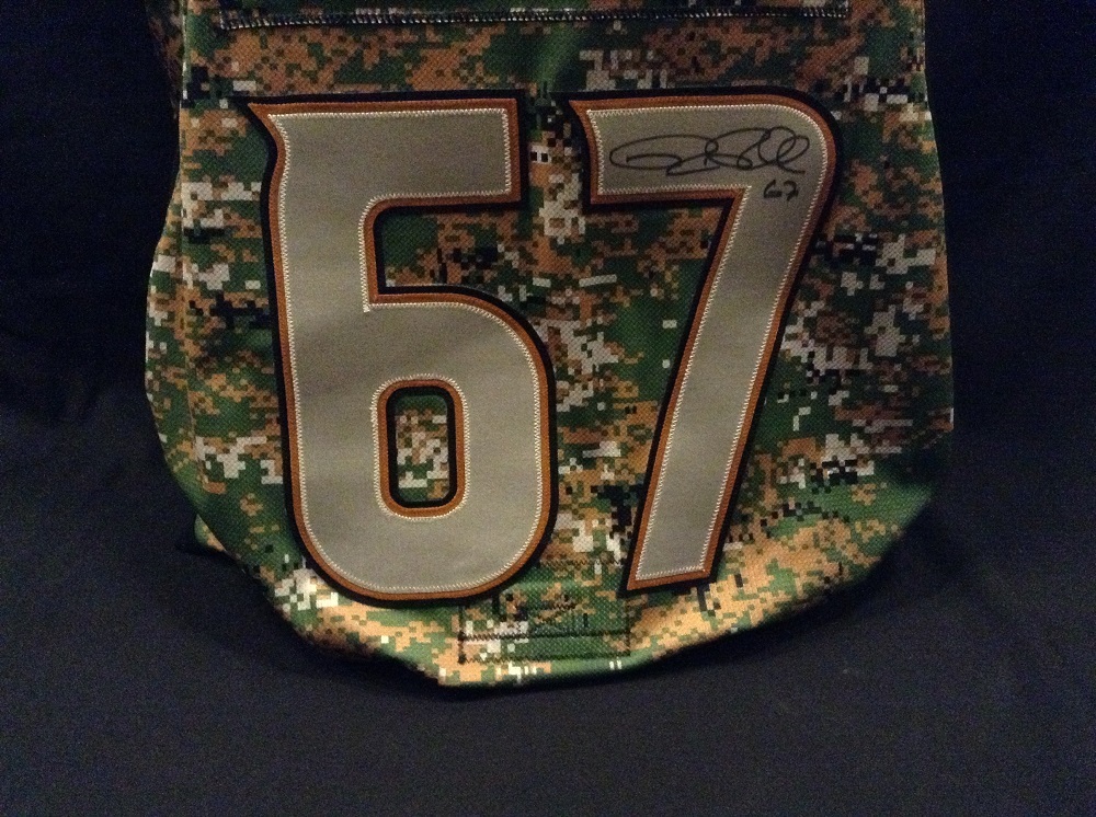 #67 Rickard Rakell Pre-Game Worn Autographed Camouflage Jersey - NHL ...