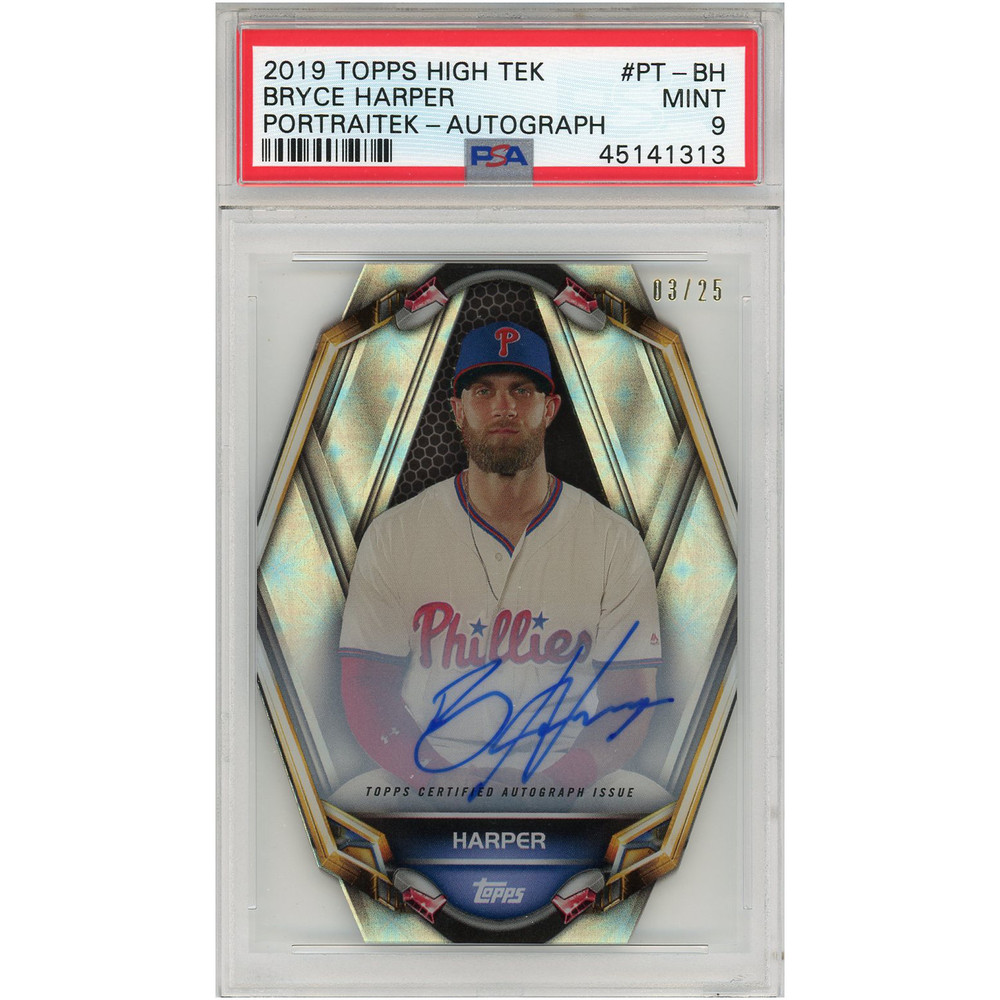 Bryce Harper Philadelphia Phillies Autographed 2019 Topps High Tek #PT ...