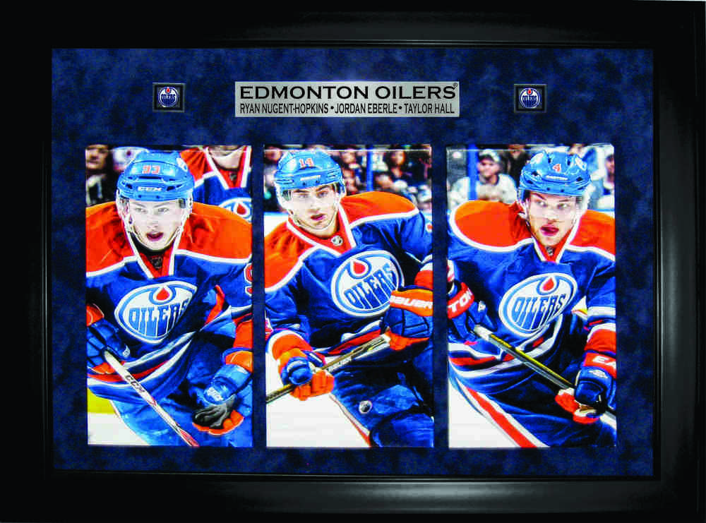 Ryan Nugent-Hopkins & Jordan Eberle & Taylor Hall - Framed Edmonton ...