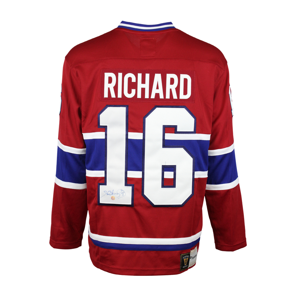 Henri Richard Signed Jersey Montreal Canadiens Red Vintage Fanatics ...