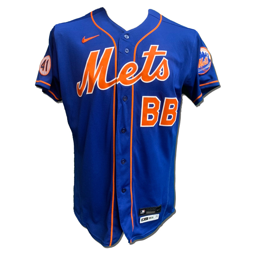 Bat Boy #BB - Game Used Blue Alt. Home Jersey with Seaver Patch - Mets ...