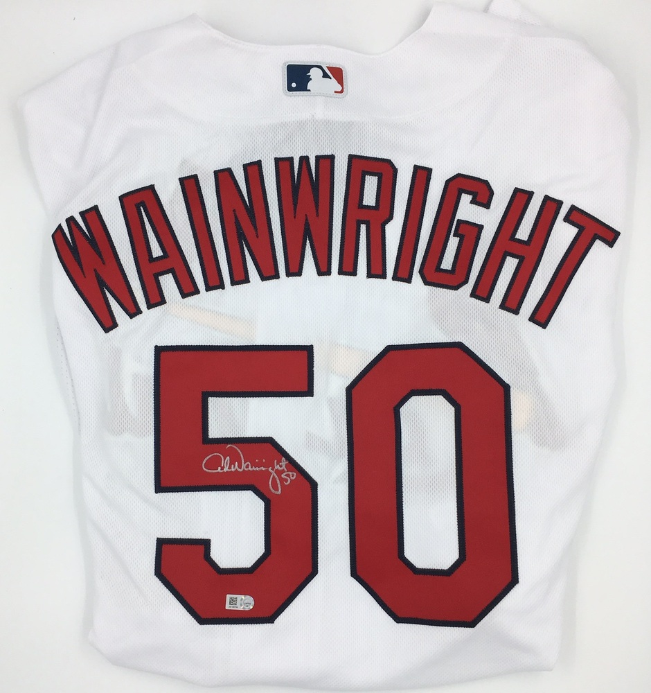 Adam Wainwright Authentic White Cardinals Home Jersey | MLB Auctions