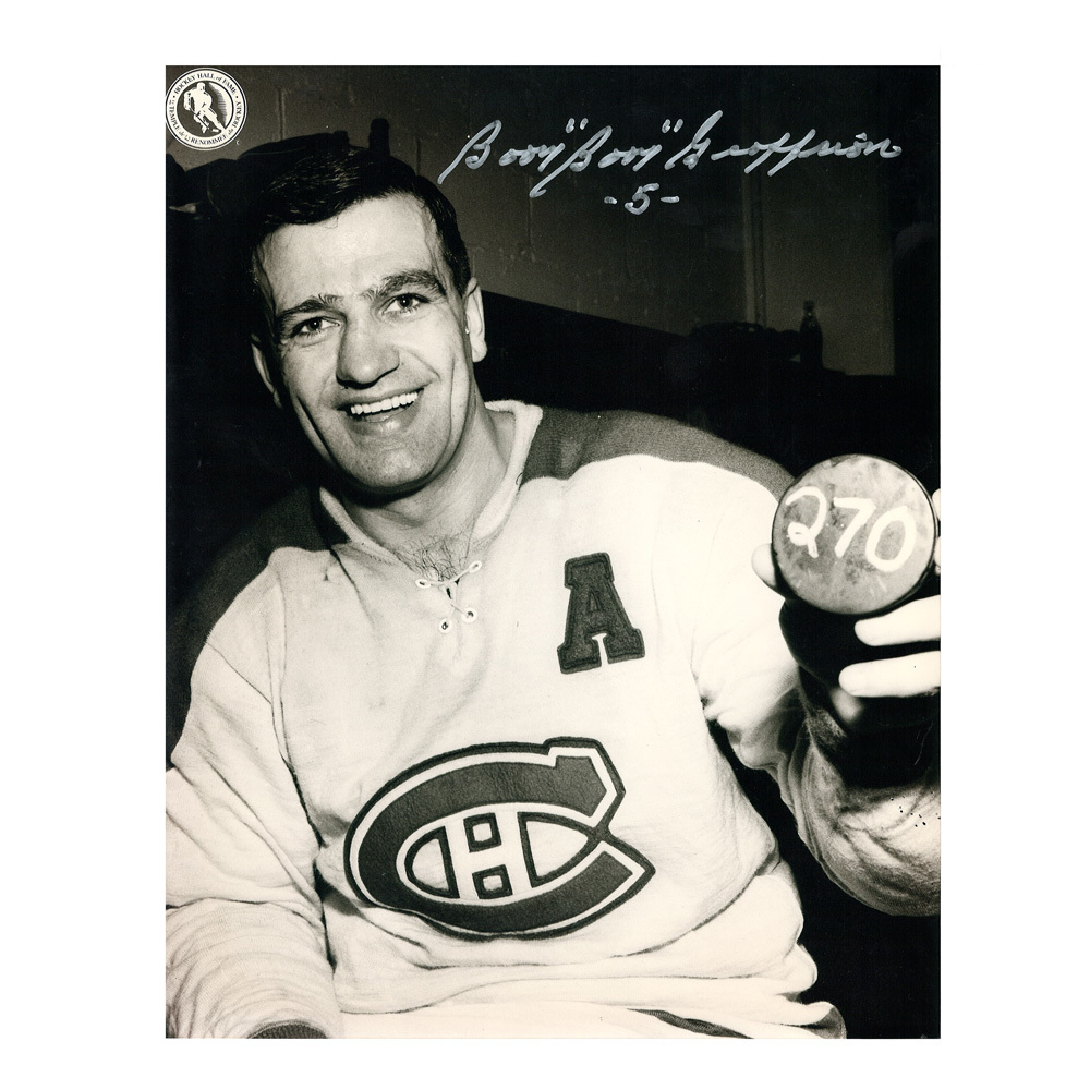 BERNIE "BOOM BOOM" GEOFFRION Signed Montreal Canadiens 8 x 10 Photo W ...