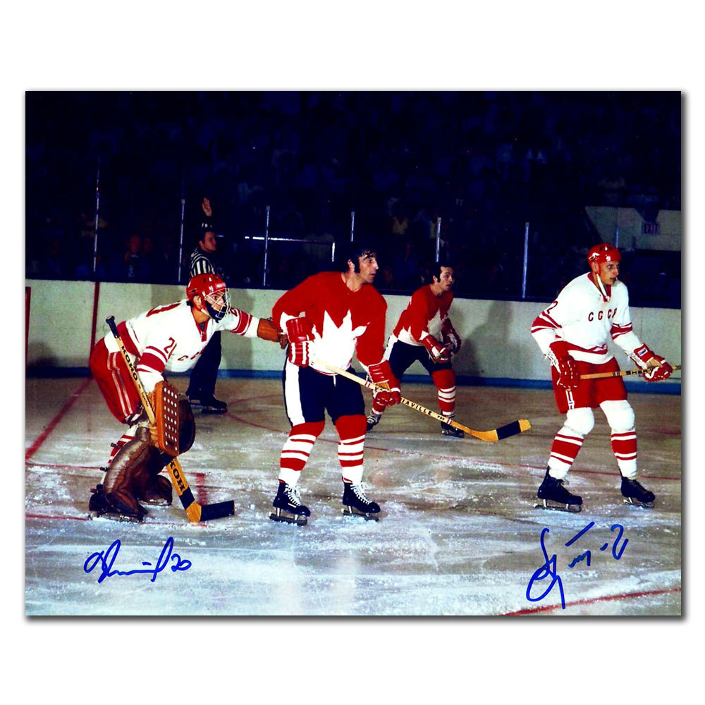 Vladislav Tretiak & Alexander Gusev 1972 Summit Series Dual Autographed ...