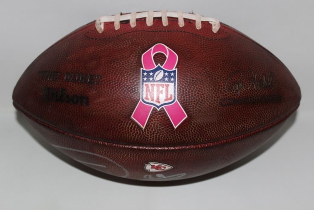 BCA - CHIEFS DERRICK JOHNSON GAME USED AND SIGNED FOOTBALL W/ BCA ...