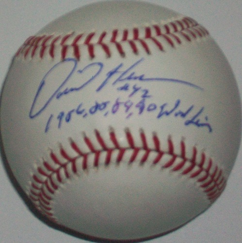 Dave Henderson "1986-88-89-90 World Series" Autographed Baseball | MLB ...