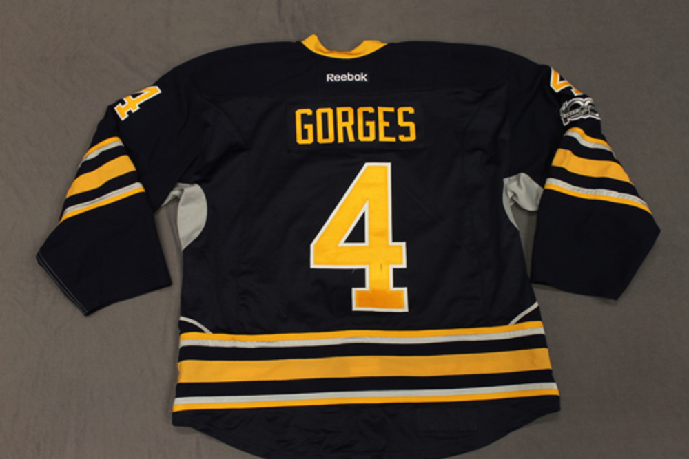 Josh Gorges Buffalo Sabres Game-Used 2016-17 Set 2 Home Jersey - NHL ...