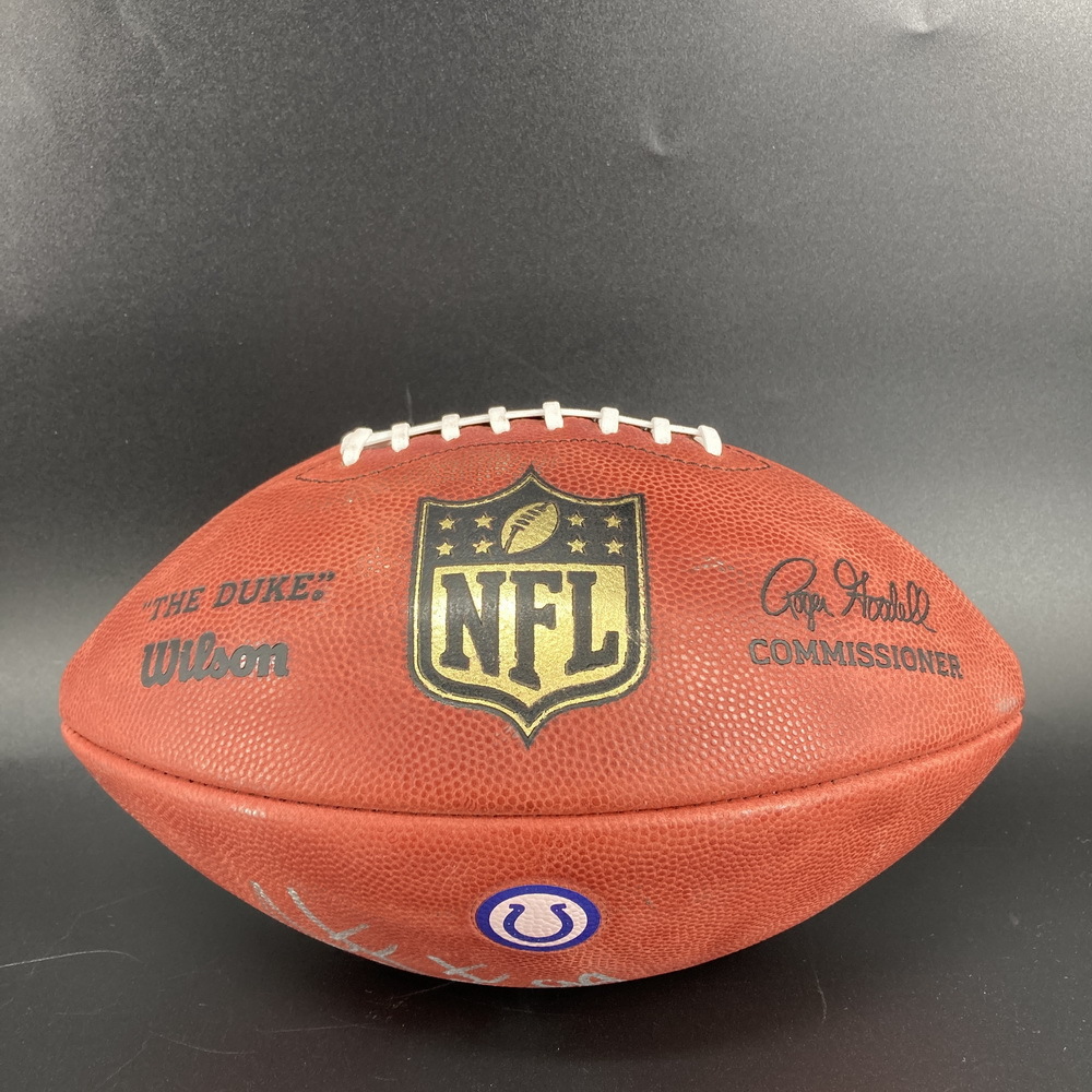 Colts - Justin Houston Signed Authetnic Football with Colts Logo | The ...