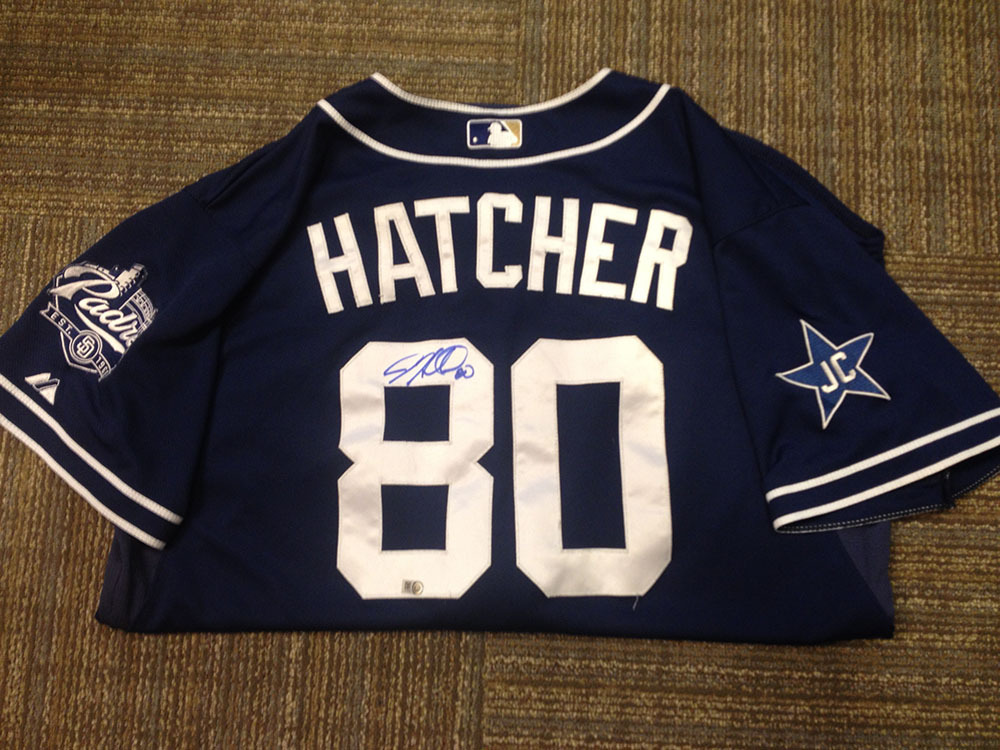 Padres Charity Auction: Justin Hatcher Autographed Jersey | MLB Auctions