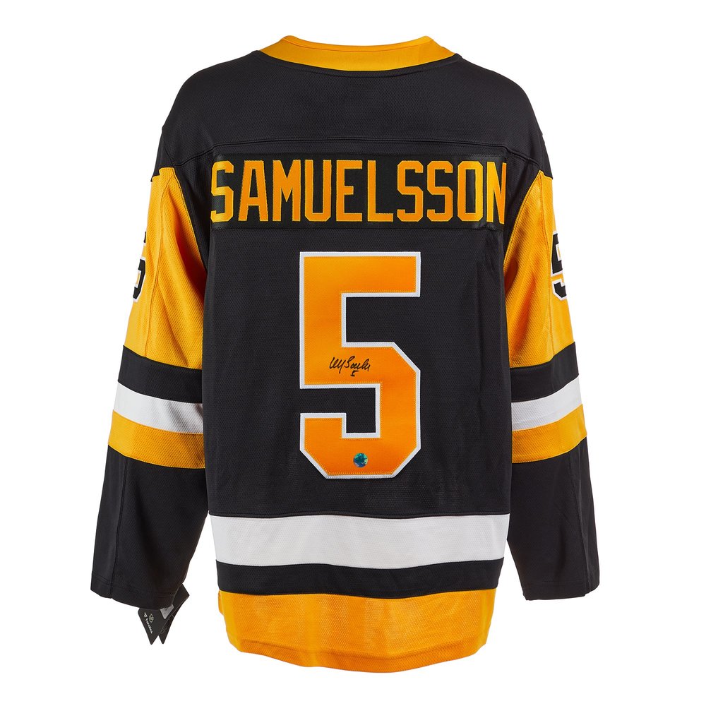 Ulf Samuelsson Pittsburgh Penguins Autographed Fanatics Jersey - NHL ...