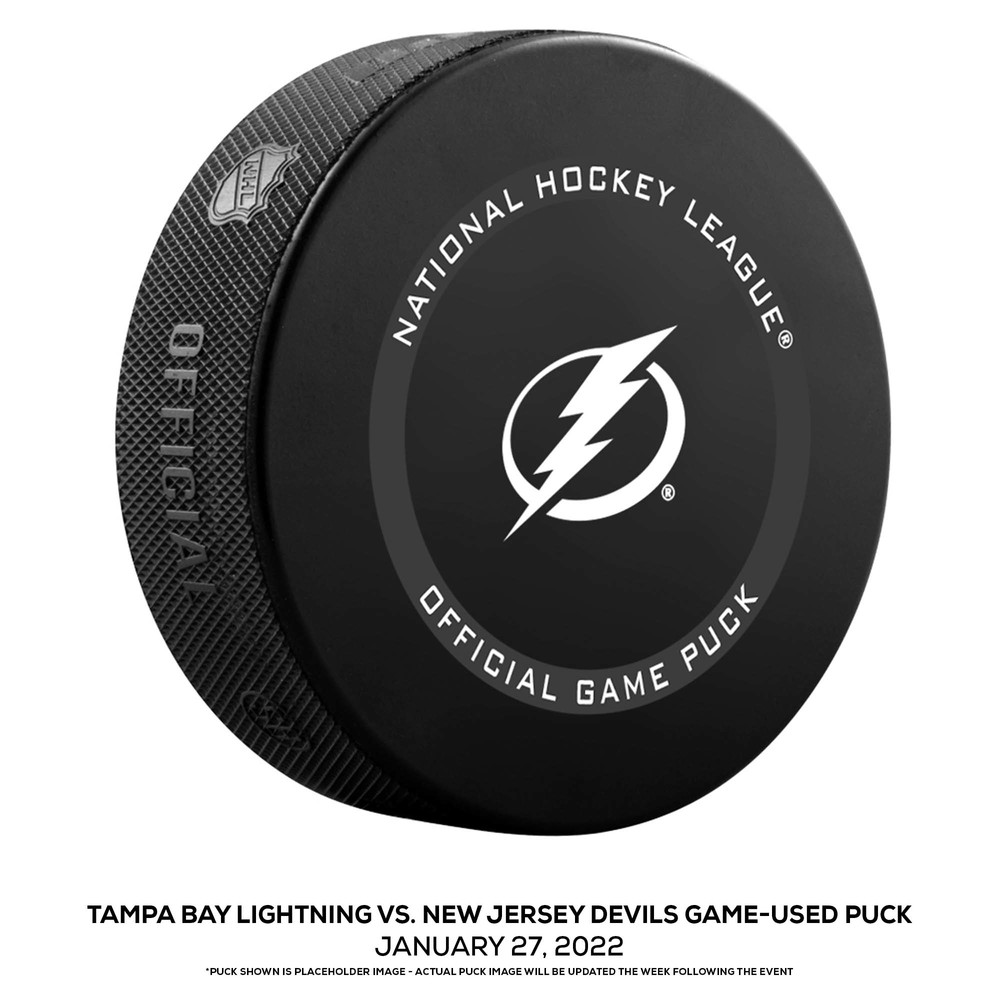 Tampa Bay Lightning Game-Used Puck vs. New Jersey Devils on January 27 ...
