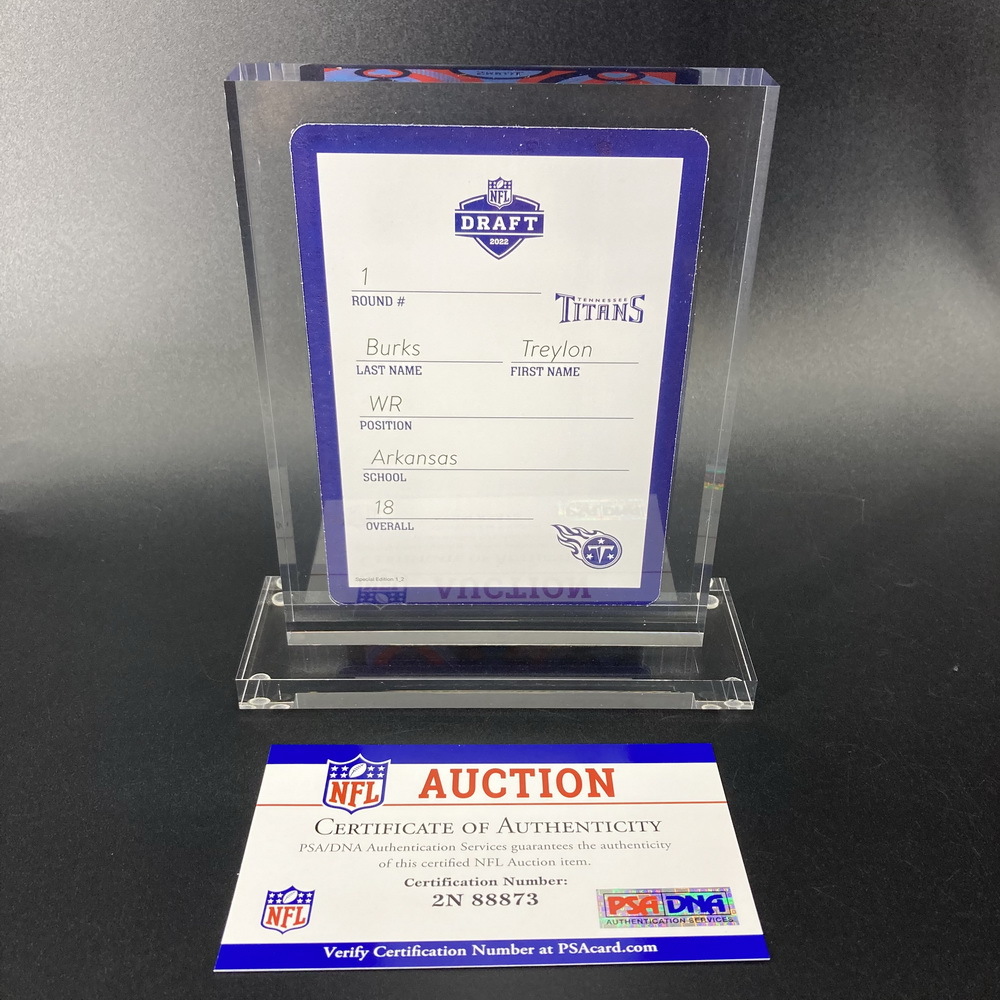 Hurricane Ian Relief - Titans Treylon Burks Special Edition 2022 Draft ...