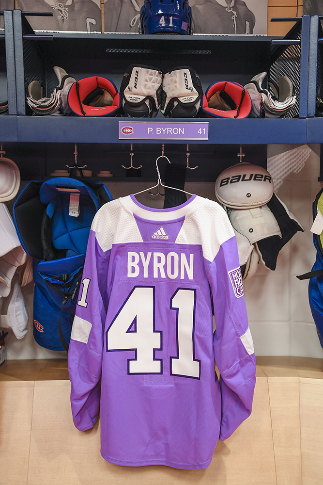 #41 Paul Byron Autographed Hockey Fights Cancer Jersey - NHL Auctions