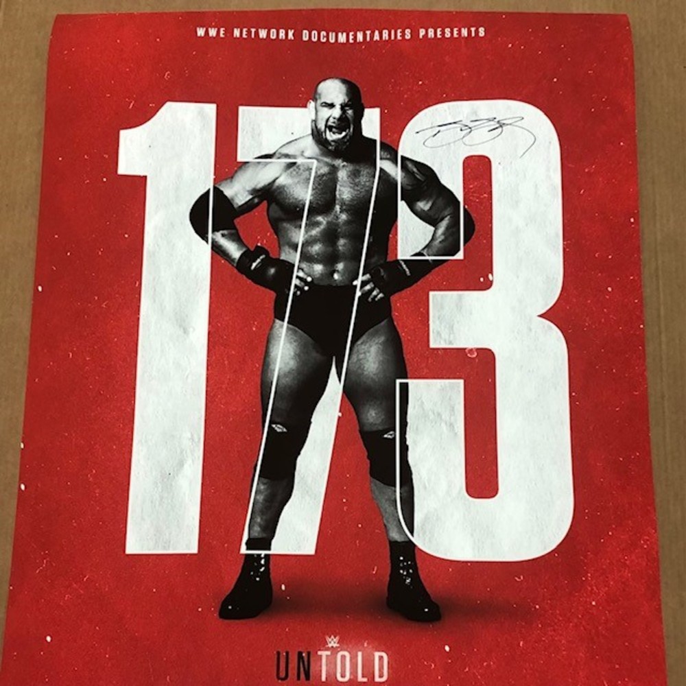 Goldberg SIGNED WWE Untold "Goldberg's Streak" 24x36 Poster | WWE Auction