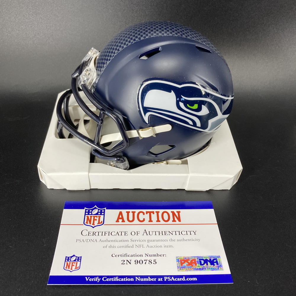 PCF - Seahawks Justin Britt Signed Mini Helmet | The official auction ...