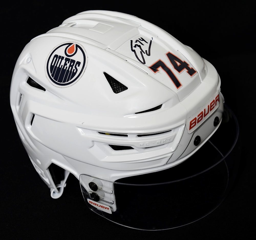 Ethan Bear #74 - Autographed 2019-20 Edmonton Oilers Game-Worn White ...