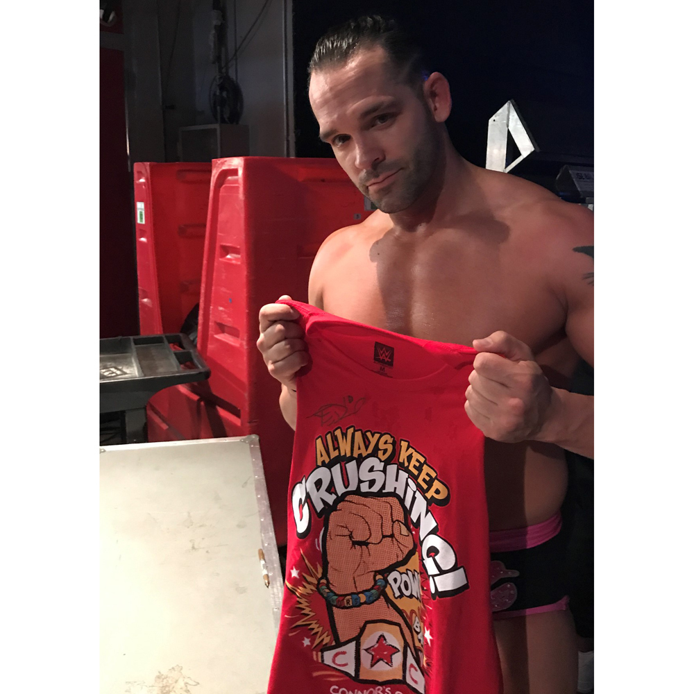 Tye Dillinger WORN & SIGNED Connor's Cure "Champion" T-Shirt (Connors ...