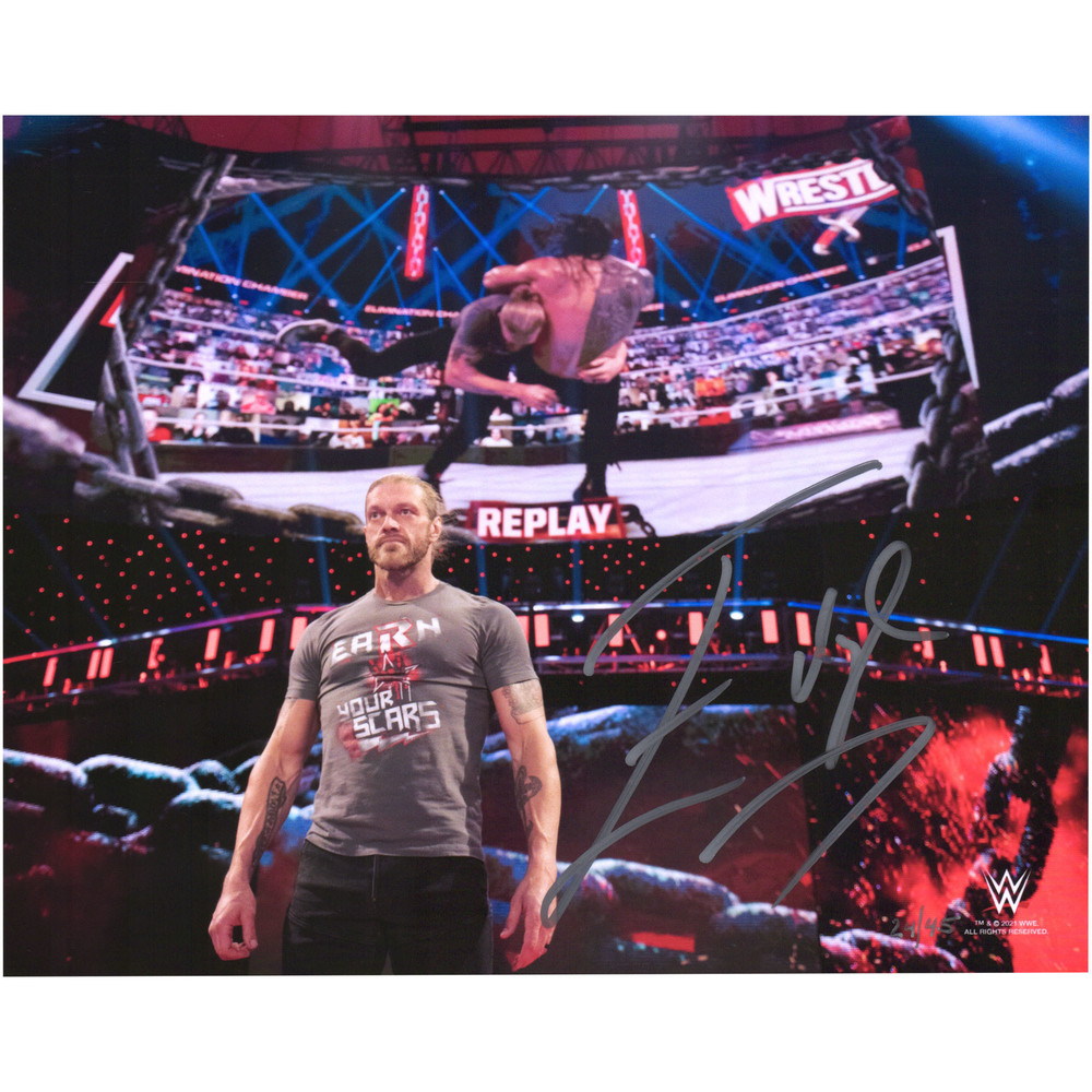 Edge WWE Autographed 8" x 10" Standing on Ramp Photograph - Limited ...