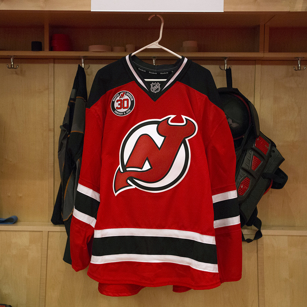 Kyle Palmieri - Martin Brodeur Jersey Retirement Game - Warm-Up Worn ...