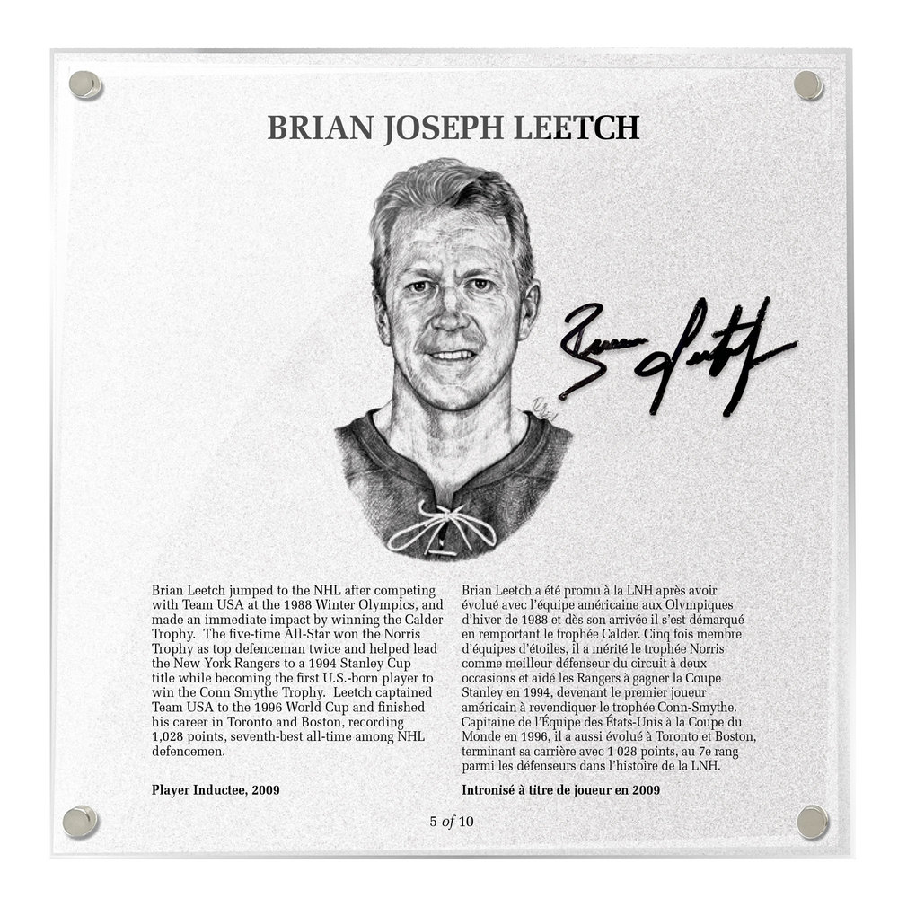 Brian Leetch Autographed Legends Line Honoured Member Plaque - Limited ...