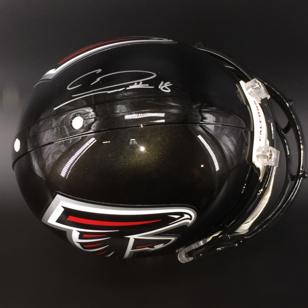 NFL - FALCONS WR CALVIN RIDLEY SIGNED FALCONS PROLINE HELMET W/ #18 ...