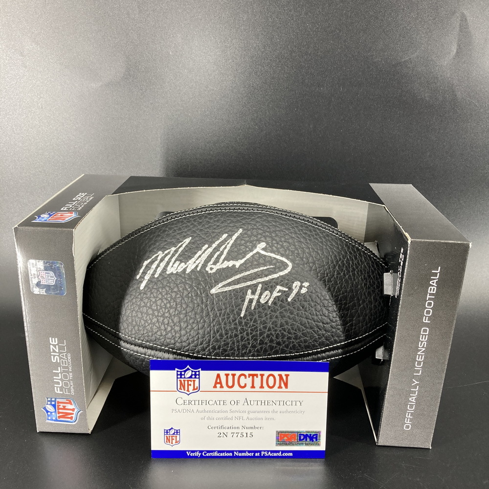HOF - Bears Mike Singletary Signed Black HOF Football with 100 Seasons ...
