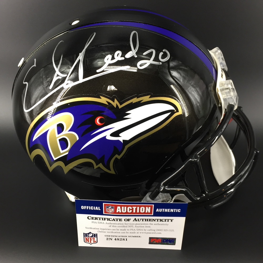 NFL Auction | PCC - Ravens Ed Reed Signed Proline Helmet