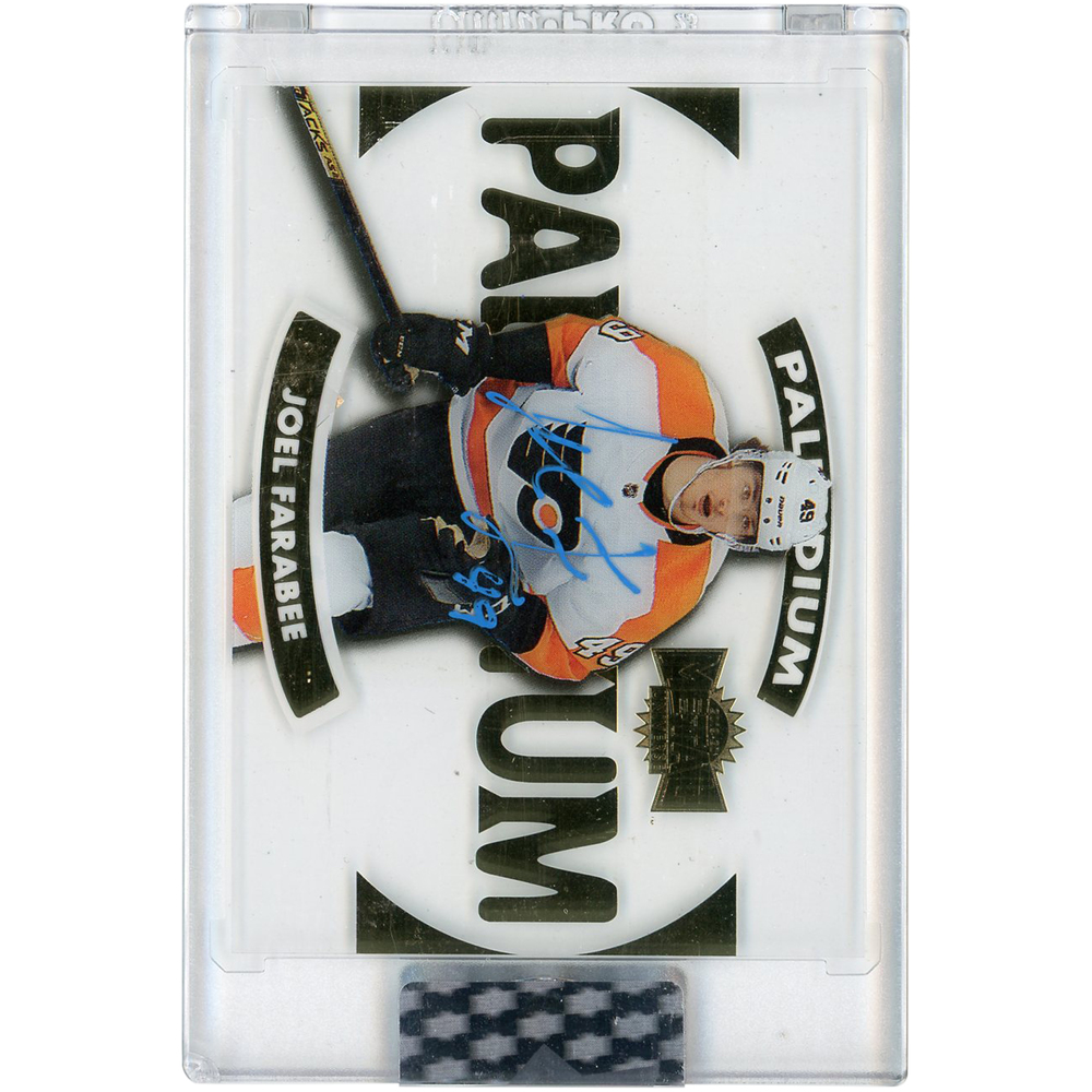 Joel Farabee Philadelphia Flyers Autographed 2019-20 Upper Deck Clear Cut Metal Universe ...