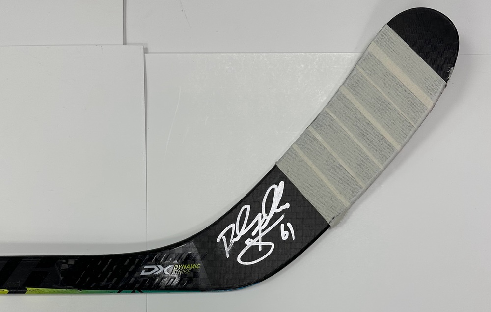 #61 Riley Stillman Game Used Stick - Autographed - Chicago Blackhawks ...