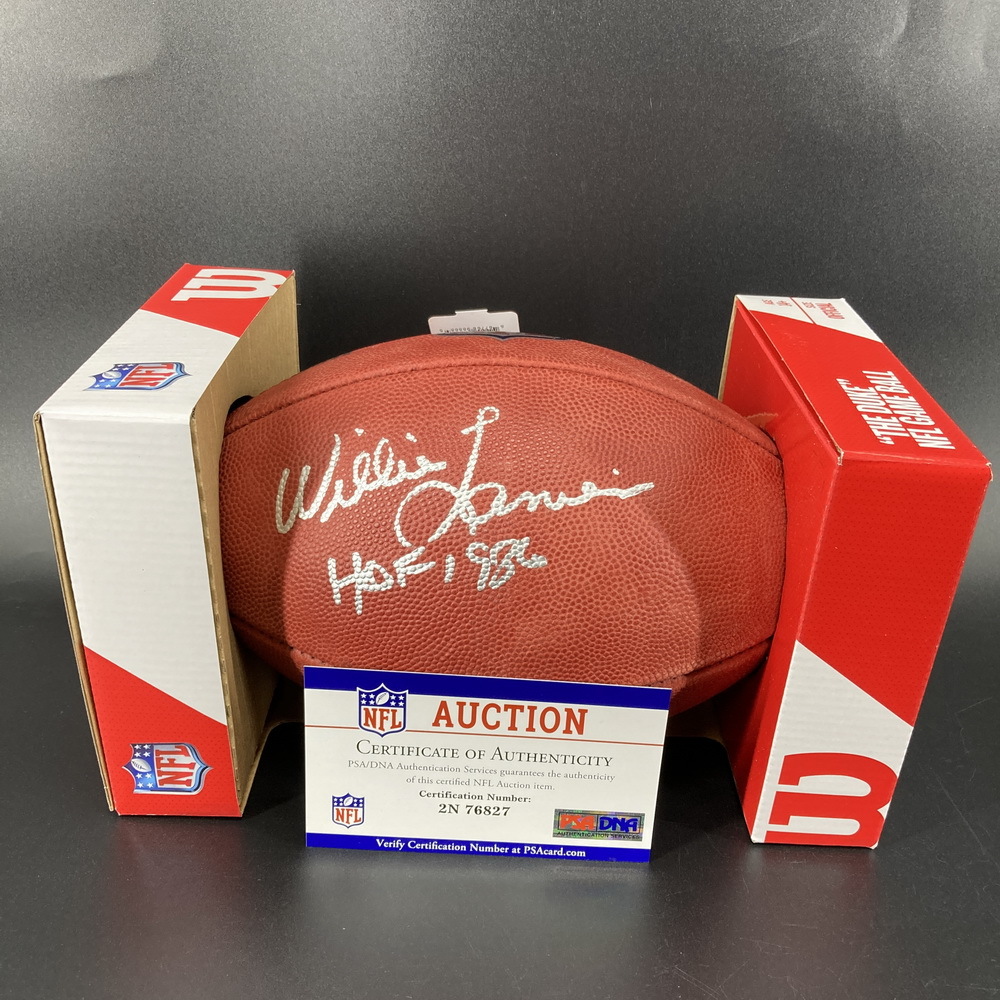 NFL Auction | HOF - Chiefs Willie Lanier Signed Authentic Football with ...