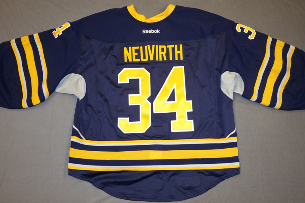 Michael Neuvirth Game Worn Buffalo Sabres Home Jersey - NHL Auctions