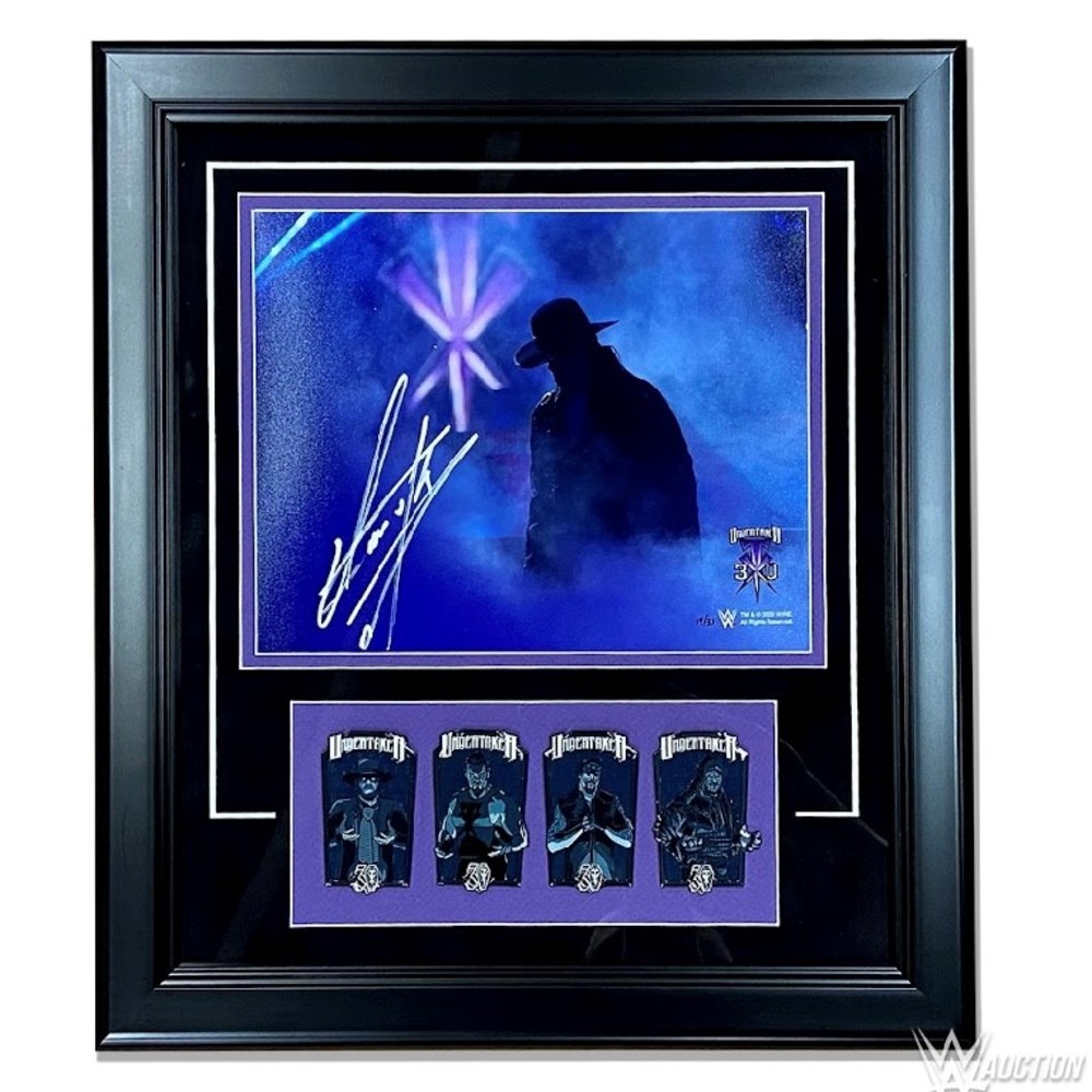 The Undertaker SIGNED Undertaker 30 Limited Edition Pin Set Frame ...