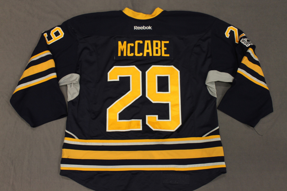 Jake McCabe Buffalo Sabres Game-Used 2016-17 Set 2 Home Jersey - NHL ...
