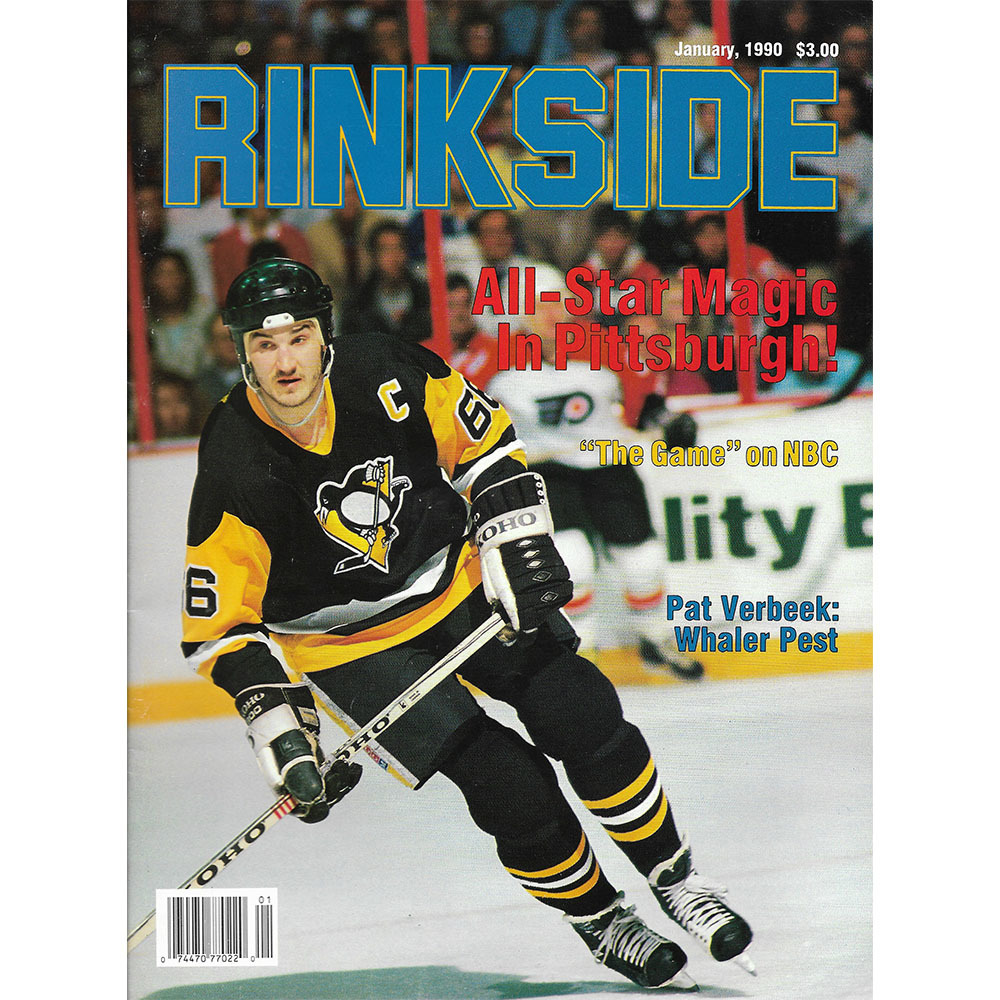 January 1990 Rinkside Magazine w/Mark Howe Article - NHL Auctions