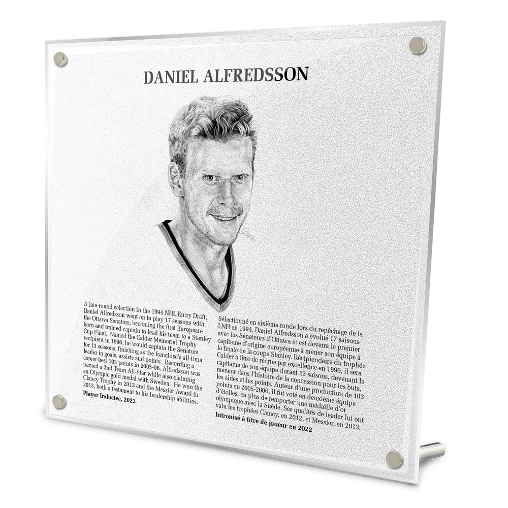 Daniel Alfredsson Autographed Legends Line Honoured Member Plaque ...