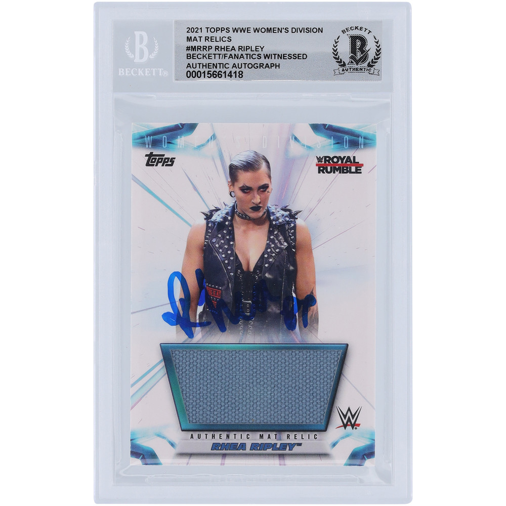 Rhea Ripley WWE Autographed 2021 Topps Women's Division Mat Relic #MR ...