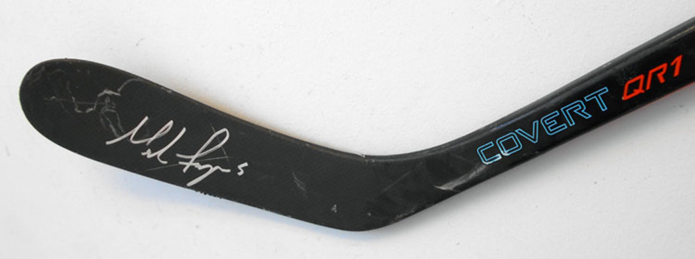 #5 Mark Fayne Game Used Stick - Autographed - Edmonton Oilers - NHL ...