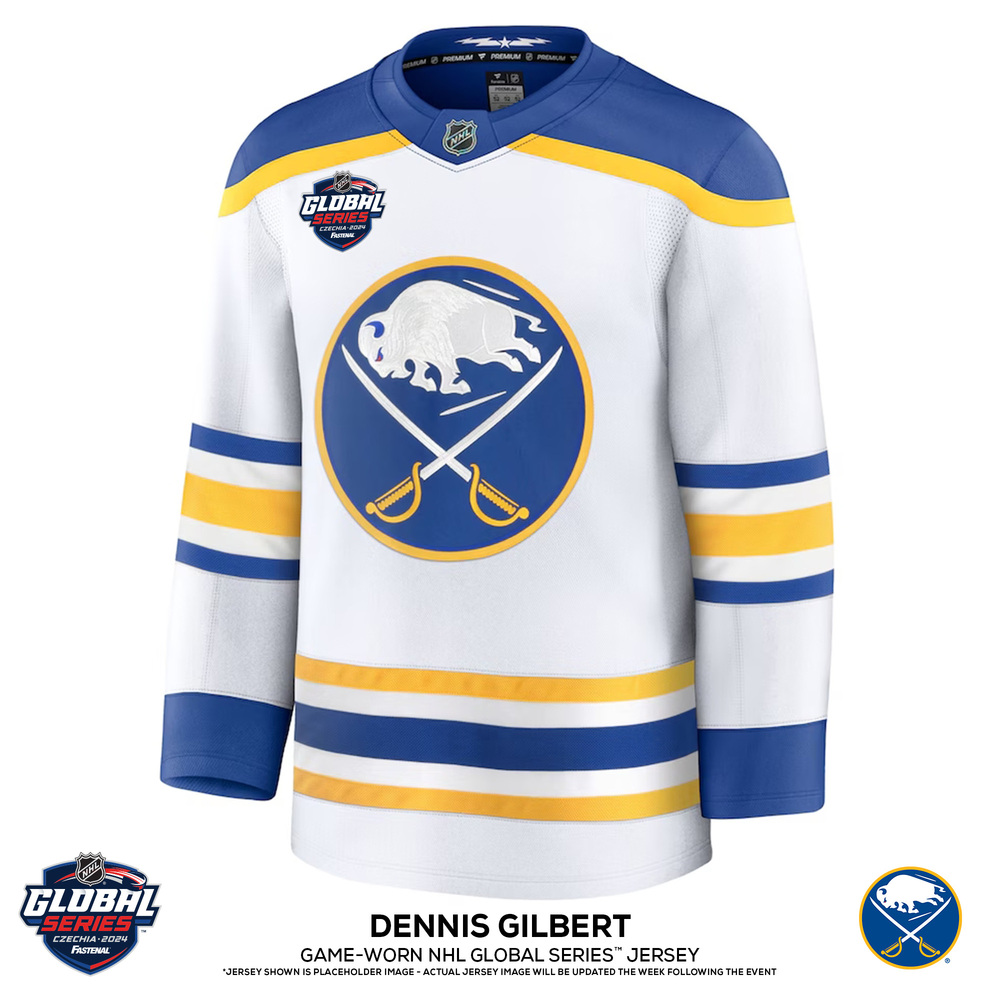 Dennis Gilbert Buffalo Sabres #8 2024 NHL Global Series Game-Used Red ...