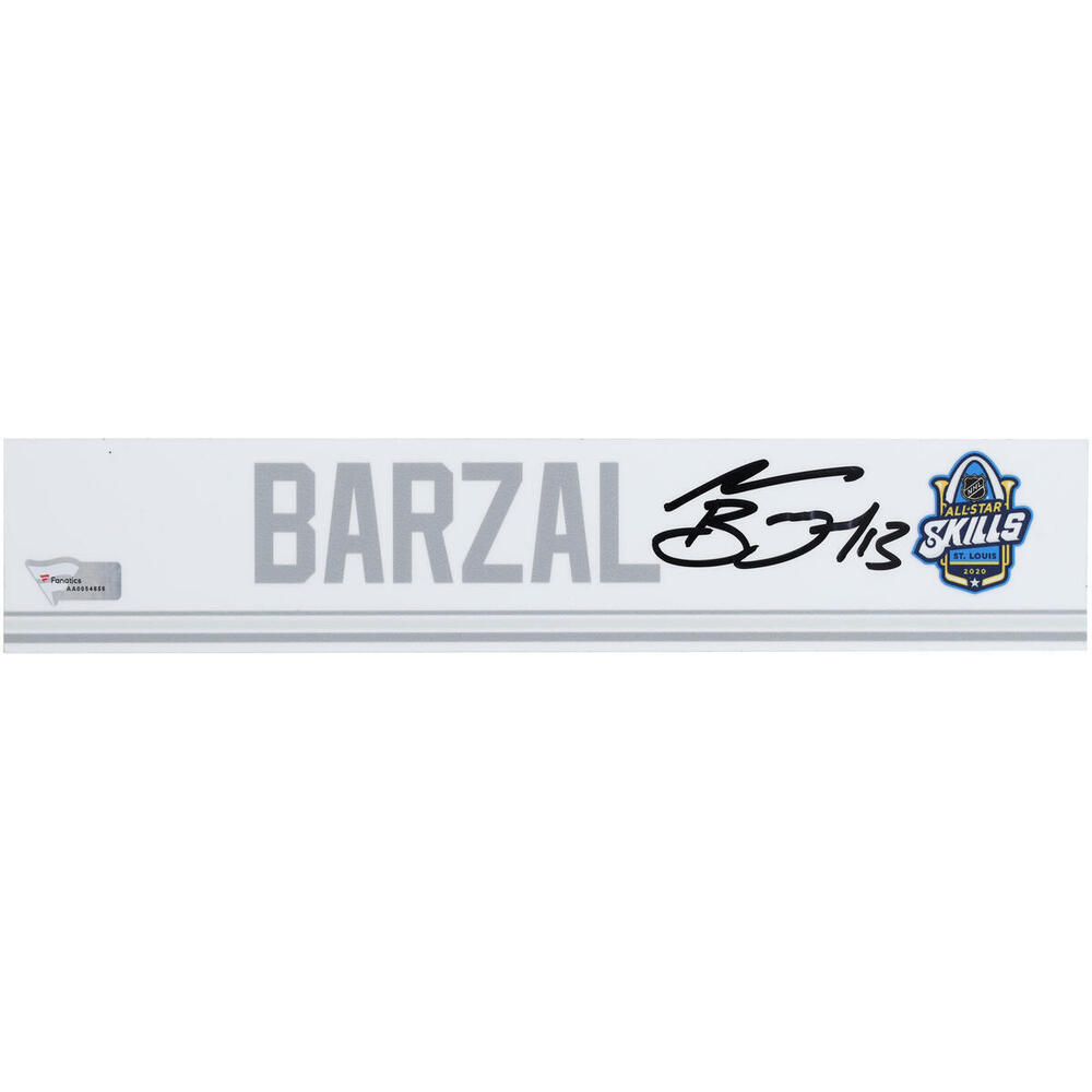 Mathew Barzal Autographed Player-Issued White Nameplate from the 2020 ...