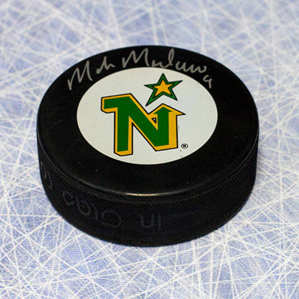 Mike Modano Minnesota North Stars Autographed Hockey Puck - NHL Auctions