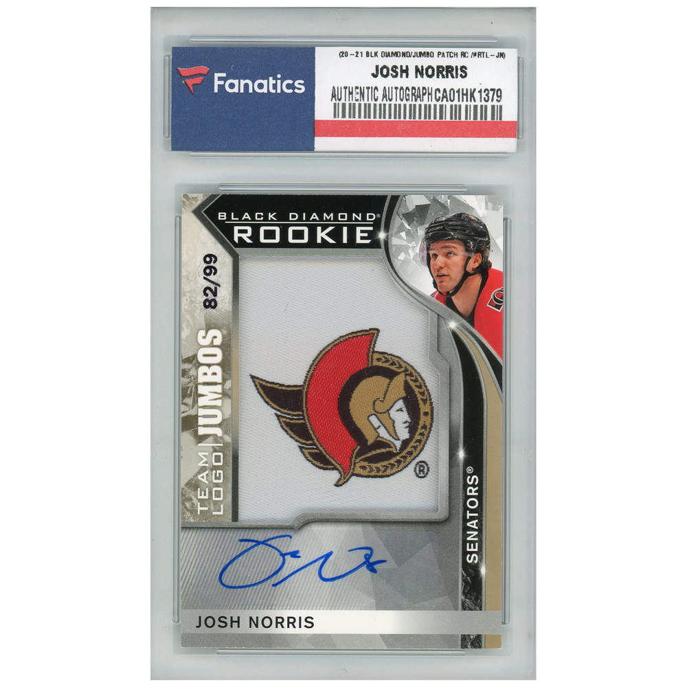 Josh Norris Ottawa Senators Autographed 2020-21 Upper Deck Black ...