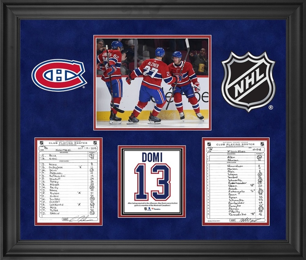 Montreal Canadiens Framed Original Lineup Cards From October 17, 2018 ...