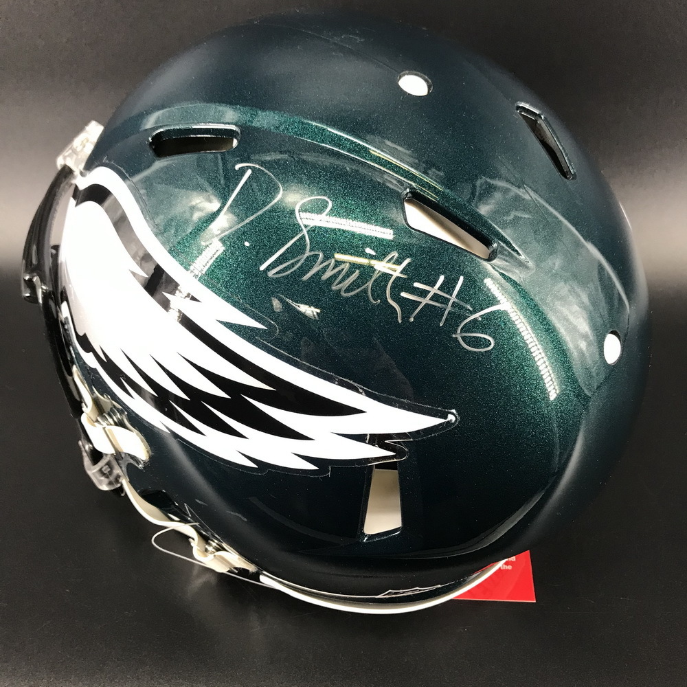 NFL - Eagles DeVonta Smith Signed Authenti Speed Helmet | The official ...