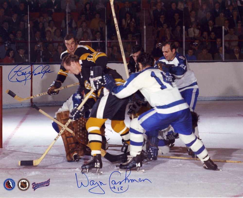 KEN HODGE & WAYNE CASHMAN Boston Bruins Dual-Signed 8x10 Photo - NHL ...