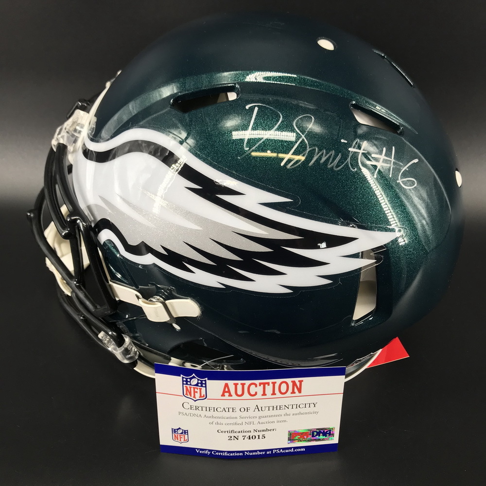 NFL - Eagles DeVonta Smith Signed Authenti Speed Helmet | The official ...